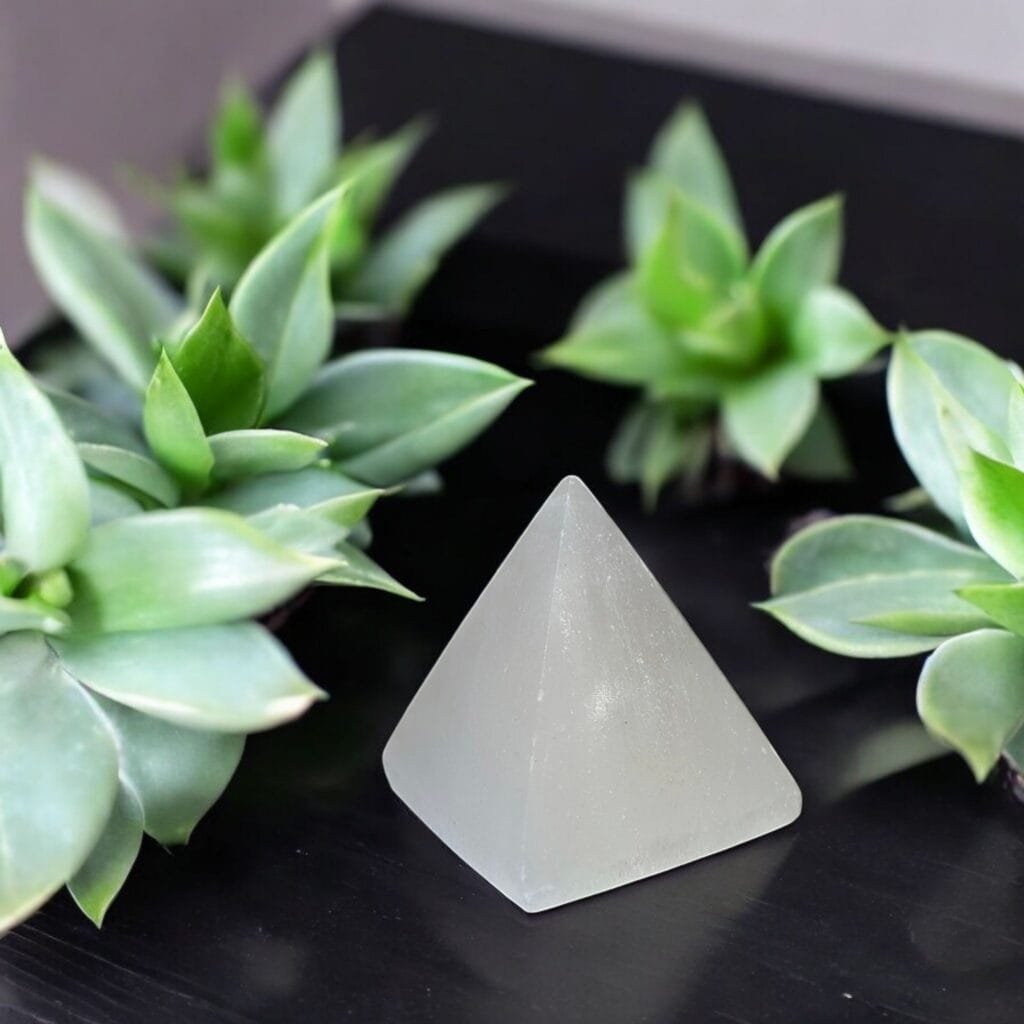 Selenite Pyramid (M) - Serenity Stones