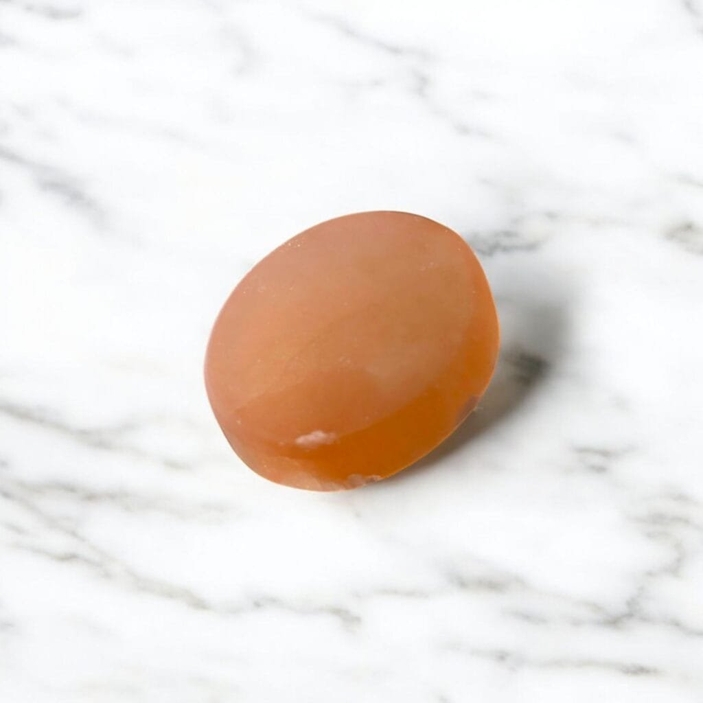 Orange Selenite Worry Stone - Serenity Stones