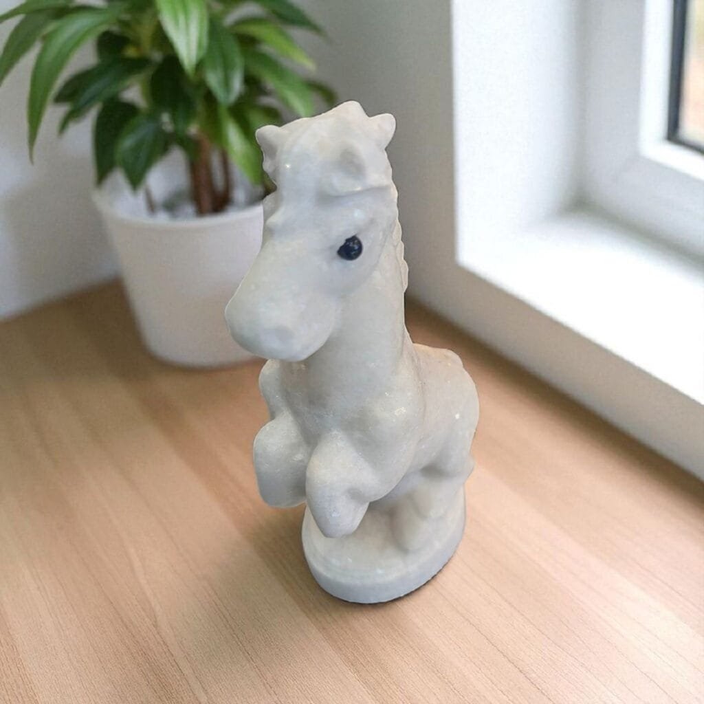 White Jade Horse Carving | Serenity Stones