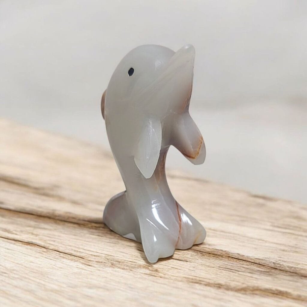 Onyx Dolphin Carving | Serenity Stones