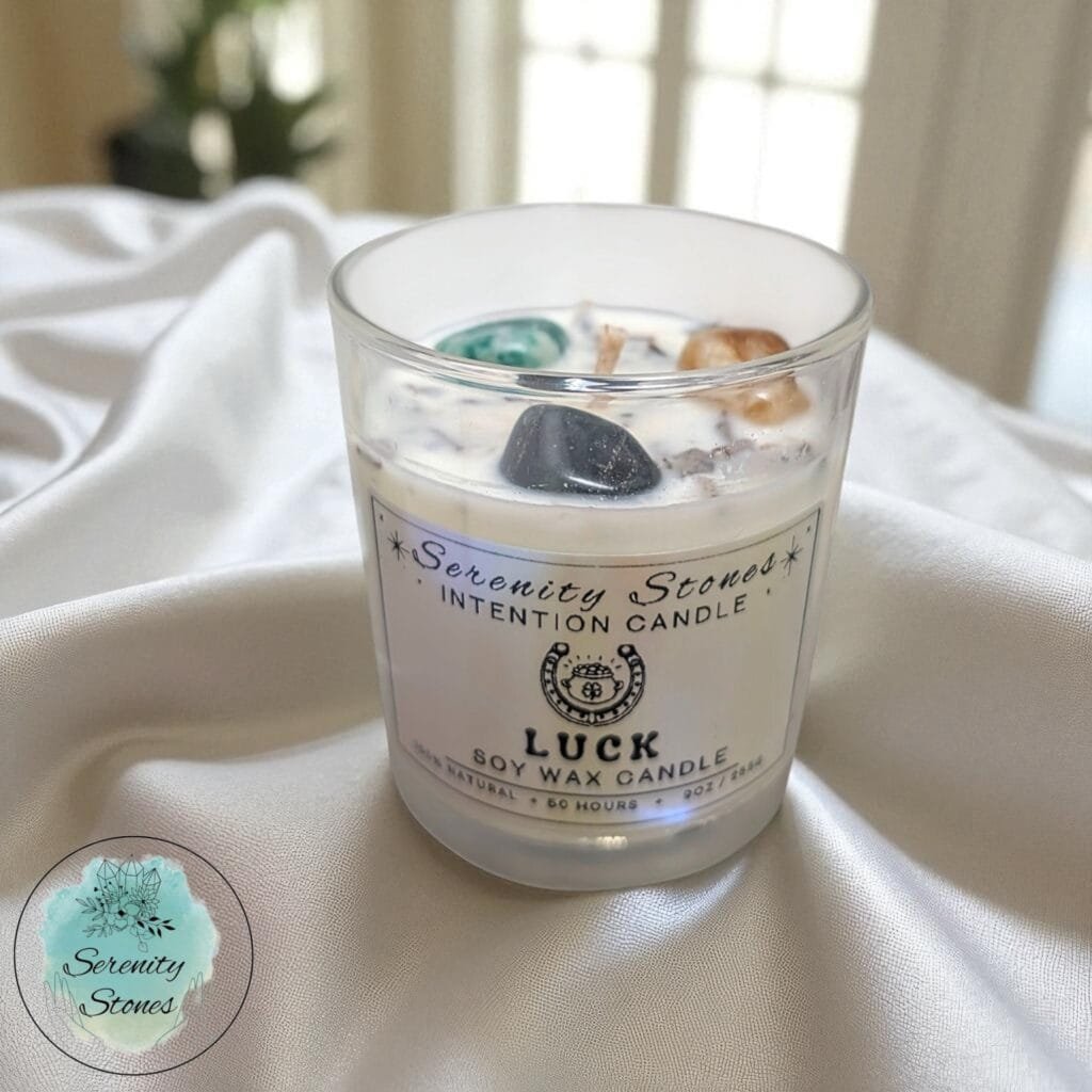 Luck Intention Candle - Serenity Stones